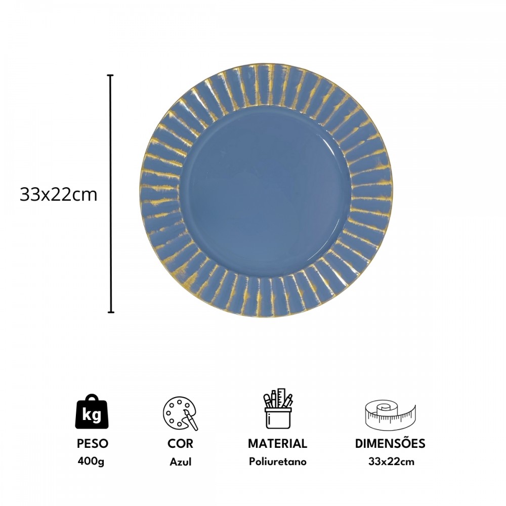 SOUSPLAT AZUL POLIURETANO 33X22
